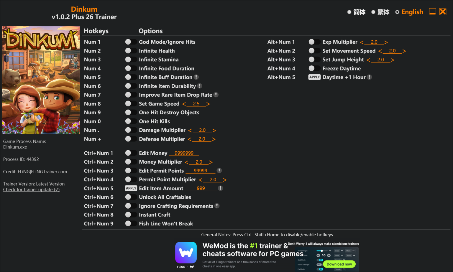 Dinkum Trainer - FLiNG Trainer - PC Game Cheats and Mods