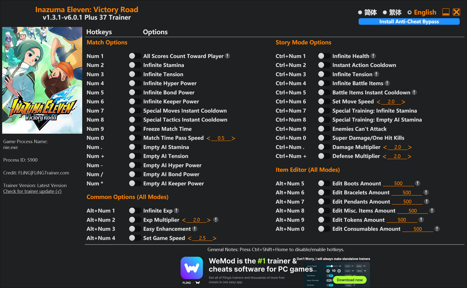 Inazuma Eleven: Victory Road Trainer - FLiNG Trainer - PC Game Cheats ...