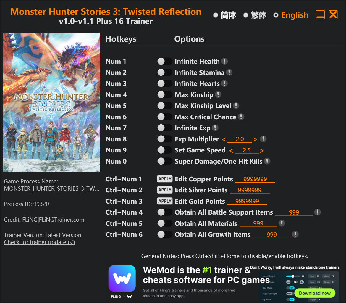 Monster Hunter Stories 3: Twisted Reflection Trainer - FLiNG Trainer ...